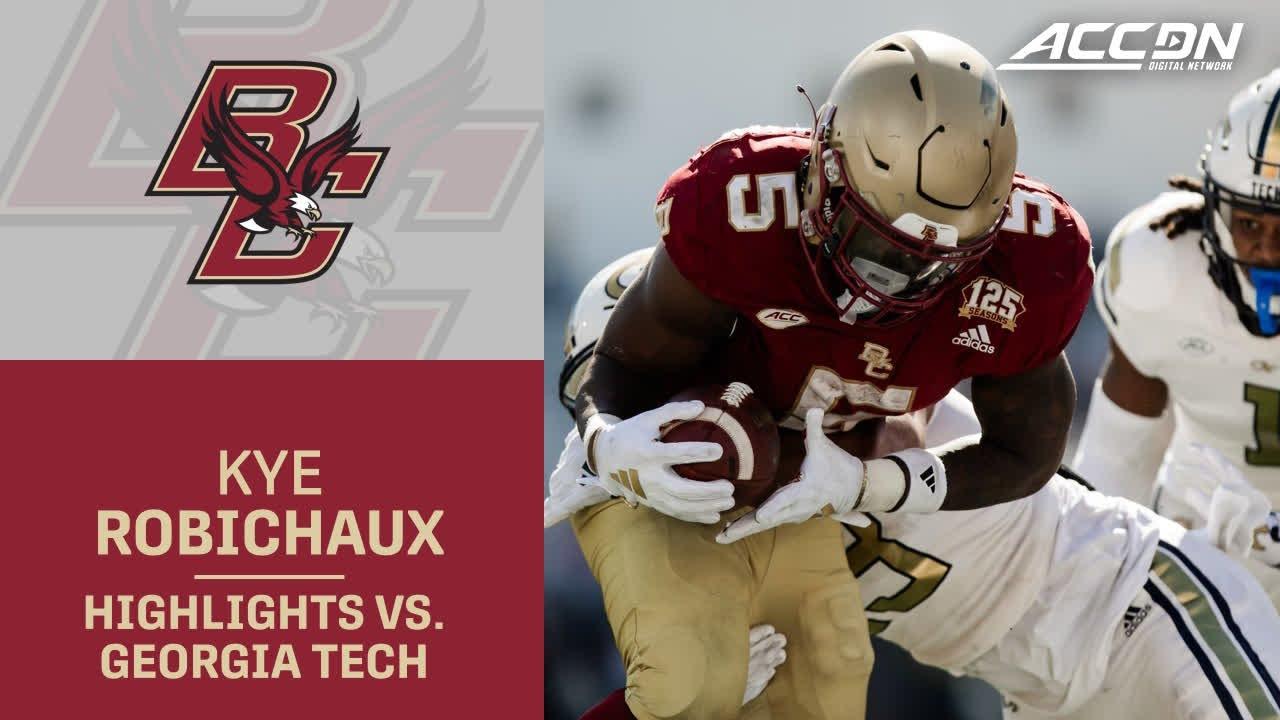Boston College Junior running back Kye Robichaux has huge game