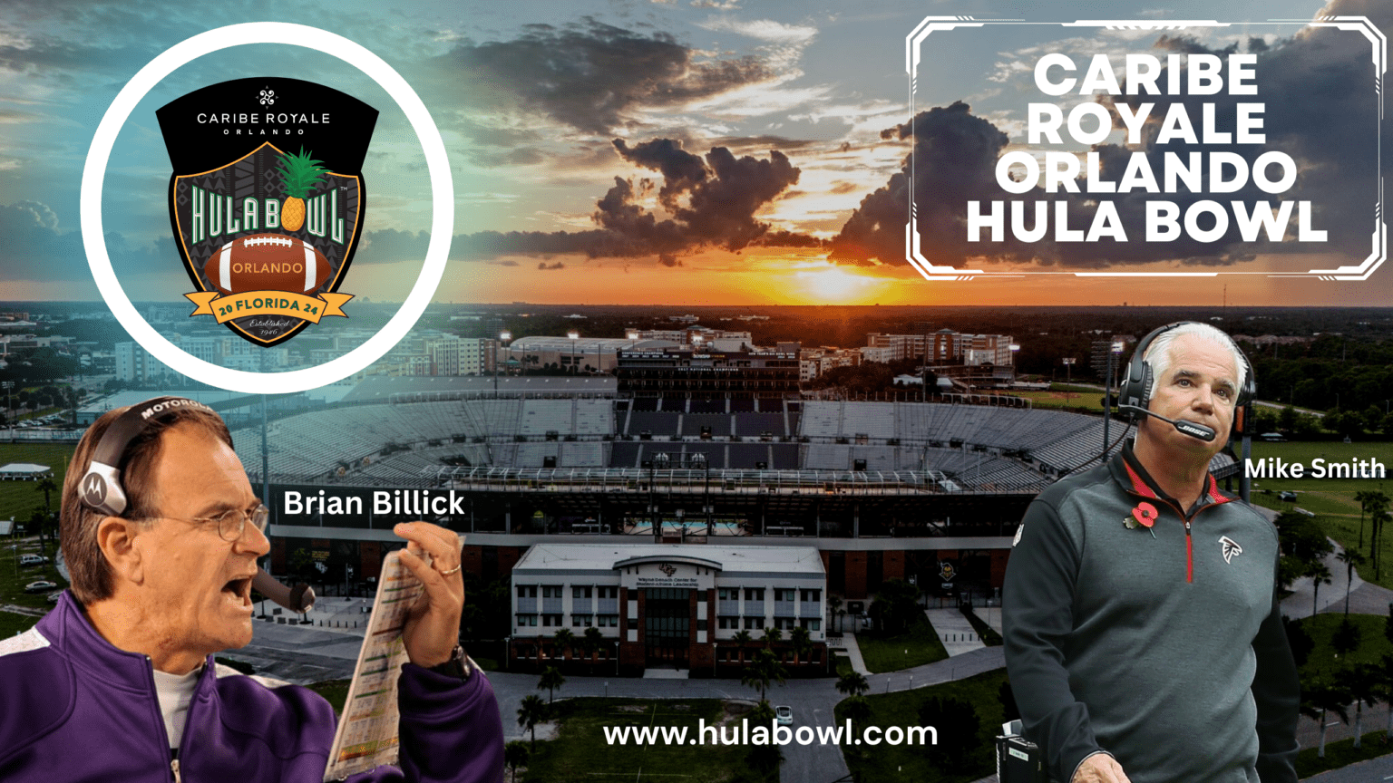 Brian Billick & Mike Smith to coach the 24 Caribe Royale Hula Bowl